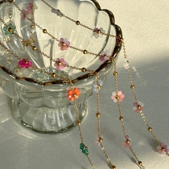 Jewelry | Gold Plated Water Droplet Floral Waist Chain | Poshmark